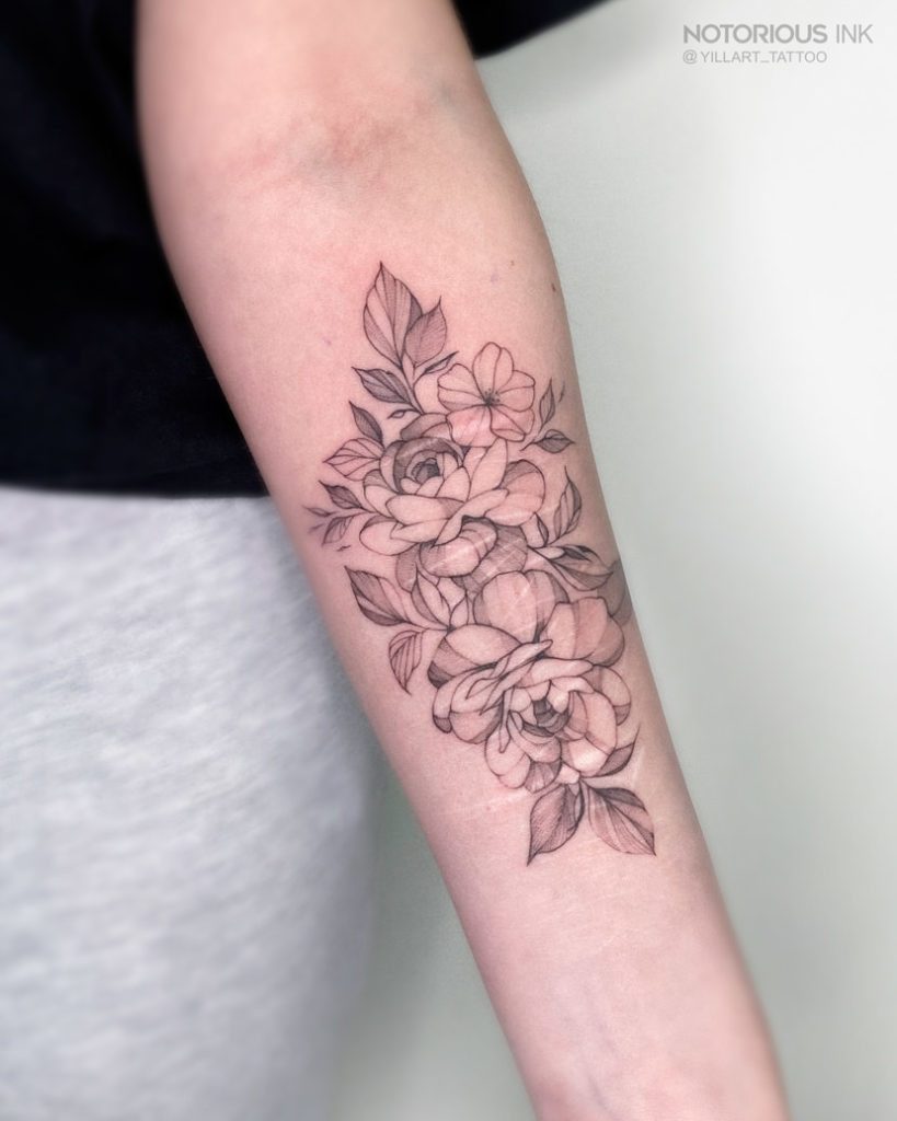 Narben Cover Up Tattoo Unterarm